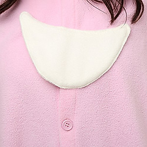 Superband Animal Cosplay Costume Adult Onesie Pajamas Cartoon Sleepwear Pink