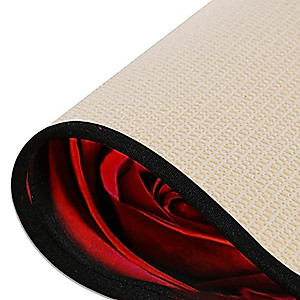Red Rose Flower Close Up Runner Rug 72 x 24 Inch, Valentine Kitchen Rug Doormat Bath Mat Area Rug Non-Slip Carpet for Kitchen Living Bedroom