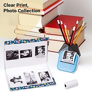 Ponek Thermal Pocket Printer Paper, White Self-Adhesive Paper Compatible with T02/M02X/M02L/Y02C/Q02 Bluetooth Mini Sticker Printer, Black On White Paper for Journal Photo, 50mm x 3.5m, 3 Rolls
