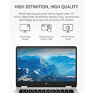 HP Chromebook x360 14 Laptop, Intel Celeron Processor, 4 GB RAM, 32 GB eMMC, 14” HD (1366 x 768), Chrome OS, Webcam & Dual Mics, Work, Entertainment, School, Long Battery Life (14a-ca0040nr, 2021)