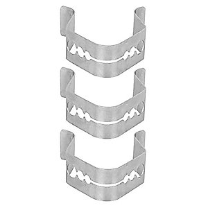 Miskall Grill Thermometer Probe Clip Holder, 3Pcs Kitchen BBQ Grill Accessory Stainless Steel 3-Holes Barbecue Probe Fixing Clip Holders