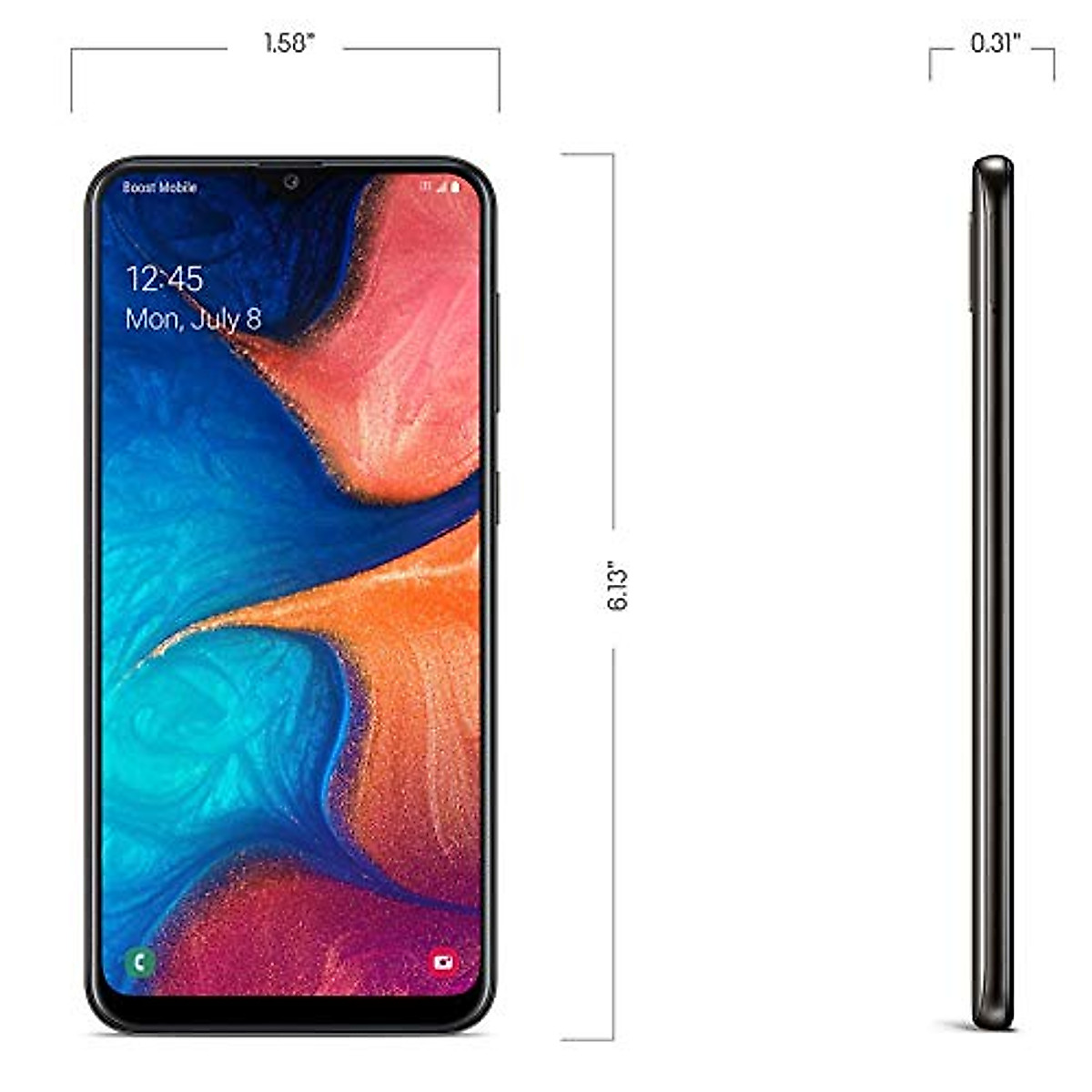 Samsung Galaxy A20 SM-A205U 32GB - Black (METROPCS UNLOCKED) (Renewed)