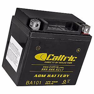 Caltric Agm Battery Compatible with Kymco Mongoose 70 2006 2007 2009