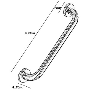 CRODY Grab Bars for Bathroom, Shower Grab Bar, Toilet Hand Support Rail, Polished Finish, Wall-Mounted Mounted Bath Grips, for Seniors Elderly Disabled, Towel Rack Toilet Auxiliary Handr/68Cm