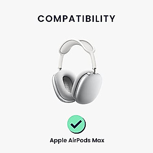 kwmobile Replacement Ear Pads Compatible with Apple AirPods Max - Earpads Set for Headphones - Dark Grey