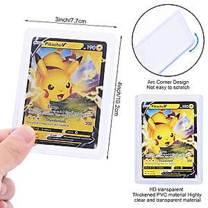 Cingfanlu 100 Pack 3" x 4" Toploaders Semi-Rigid Card, Penny Sleeves Bundle for Trading and Sports Cards, PSA BGS CSG SGC Baseball Plastic Card Photocard Protector，Standard Size Perfect for Grading