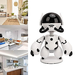 Robot Cameras for Home Security, 1080P Pan Tilt Camera with Phone App, Night Vision, Motion Detection, Auto Tracking, 24 Hour Security Guard, Large Capacity Battery, Powerful Lens