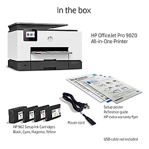 HP Officejet Pro 9020 All-in-One Colour Inkjet Printer 1MR78A USB Wireless (Renewed)
