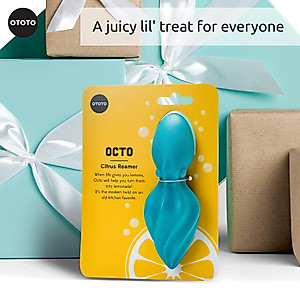 OCTO Lemon Juicer Hand by OTOTO - Easy to Hold Lemon Squeezer Manual for Lemon, Lime, Oranges - BPA Free, Dishwasher Safe Citrus Juicer Hand Press Manual - Fun Kitchen Gadgets & Tools