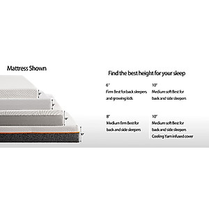 BreezeRest Full Mattress 6 Inch Memory Foam Mattress Colchones Full Bed in a Box,Medium Firm Cooling Gel Green Tea Full Size Mattress with Breathable Soft Fabric Cover CertiPUR-US Pressure Relief