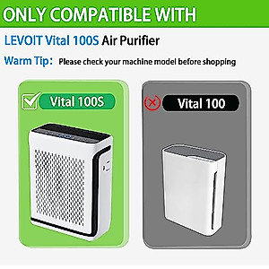 Vital 100S Pet Care Replacement Filter Compatible with LEVOIT Vital 100S Air Purifier, H13 True HEPA and High-Efficiency Activated Carbon Filter, Vital 100S-RF-PA (LRF-V102-YUS), 1 Pack, Yellow
