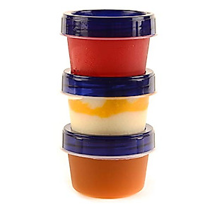 [6 PACK] 4oz Twist Top Storage Containers - Airtight Plastic Food Storage Canisters with Twist & Seal Lids, Leak-Proof - Reusable, Stackable, BPA-Free Snack Containers