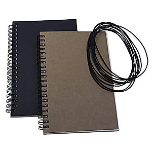 Mini Skater 10Pcs Black Notebook Elastic Spring Bands Connecting Insert Refill Replacement Strap Bands Accessories for Travel Journal