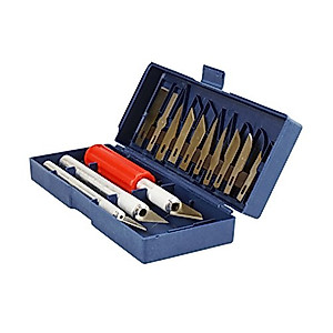 SE 16-Piece Hobby Knife Set with Aluminum Collet Chucks - 813PK