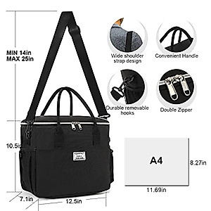 XQXA Lunch Bag Reusable Insulated Cooler Water Resistant Lunch Box Adult Tote Lunch Bag for Women/Men Work Picnic Beach or Travel