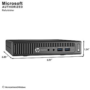 HP EliteDesk 705 G3 Desktop Mini Computer PC, AMD A10 PRO-8770E Quad Core up to 3.5 GHz, 16G DDR4, 500G, WiFi, Bluetooth, Windows 10 Pro 64 Bit-Supports English/Spanish/French (Renewed)