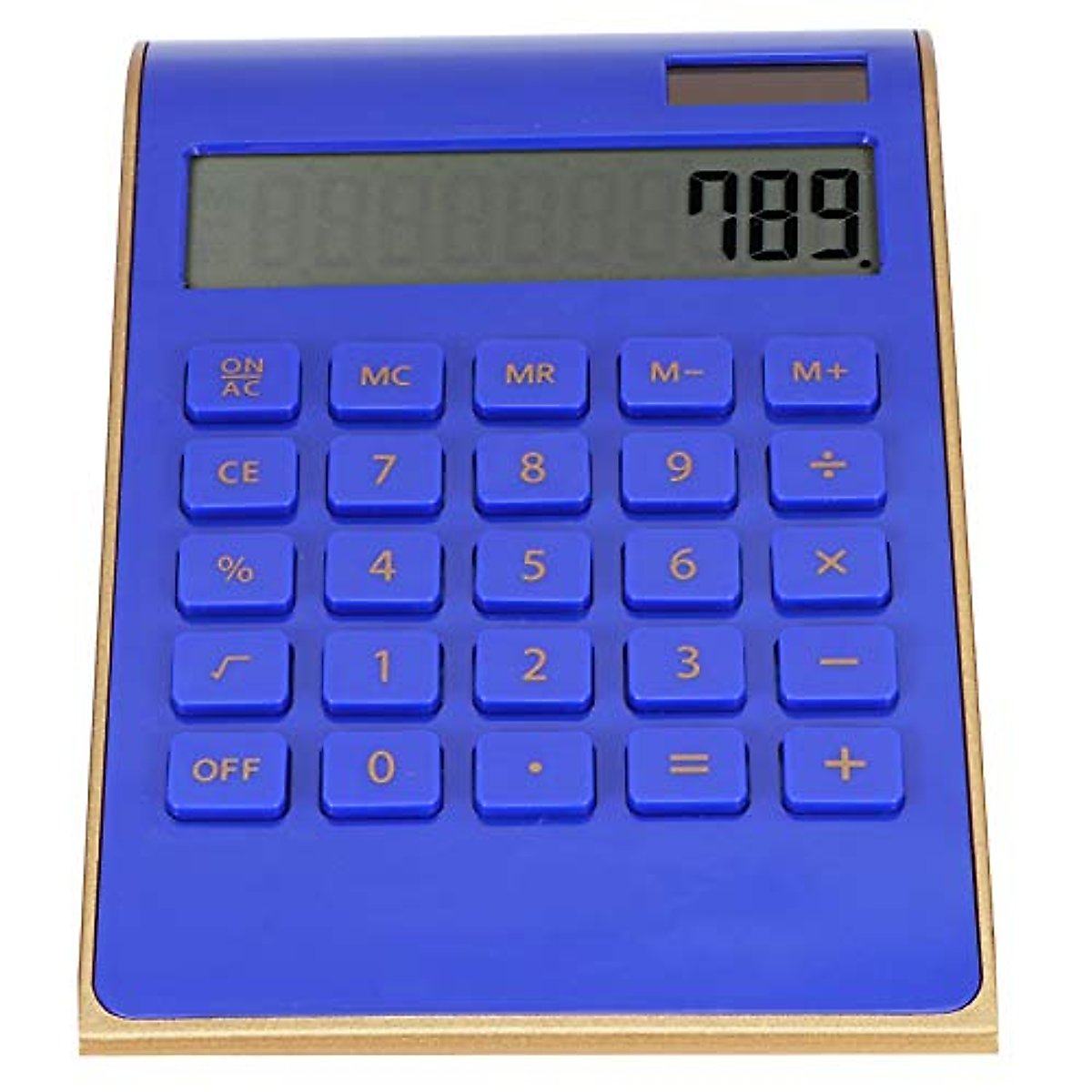 Kadimendium 10 Digits Calculator, Solar Basic Calculator Two Ways to Supply Power LCD Display Financial Calculator Desk Financial Office calculations Basic Mathematics(Blue)