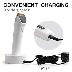 Codos Professional Hair Clipper for Hair Salon and Men Quiet Barber Clippers Cordless Haircut kit Electric Cermanic Hair Clippers(Silvery White)