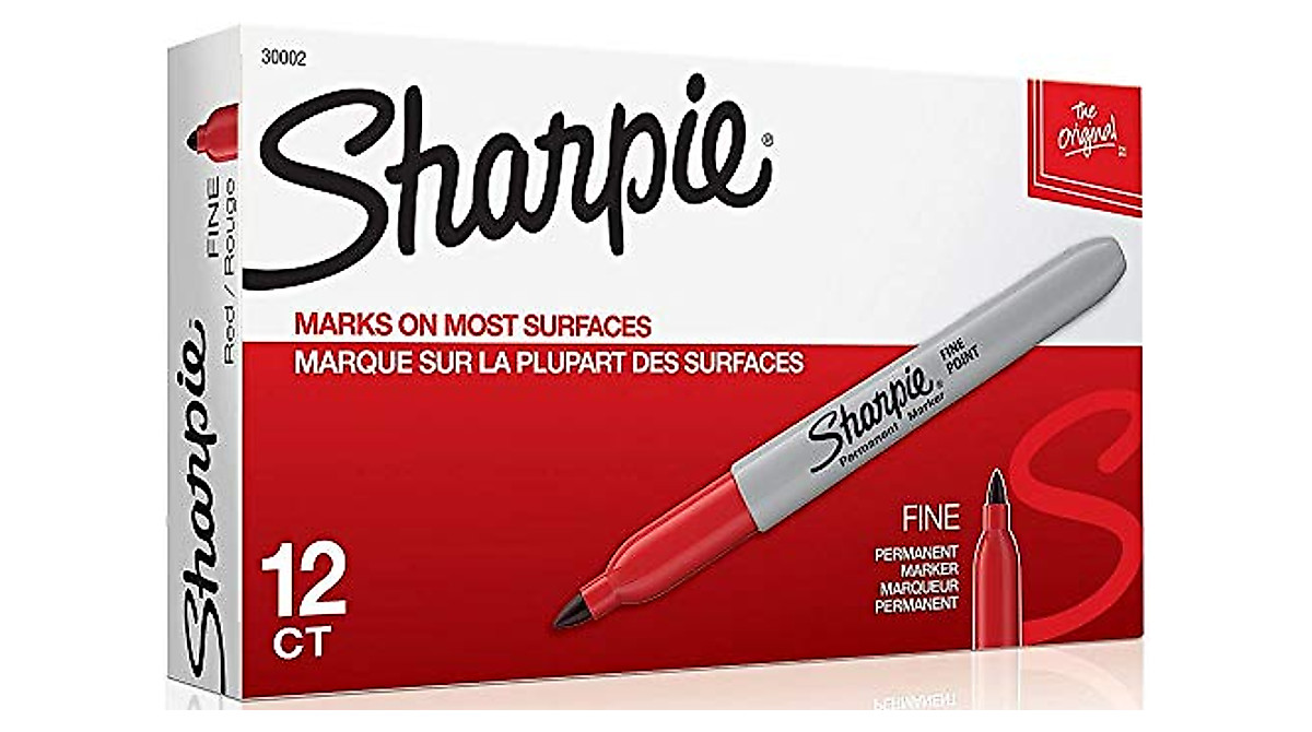 Sharpie Fine Point Permanent Markers - Bold Red, Water & Fade Resistant