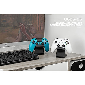 BRAINWAVZ Game Controller Desktop Holder Stand (2 Pack) - Universal Design for Xbox ONE, PS5, PS4, PC, Steelseries, Steam & More, Reduce Clutter UGDS-05