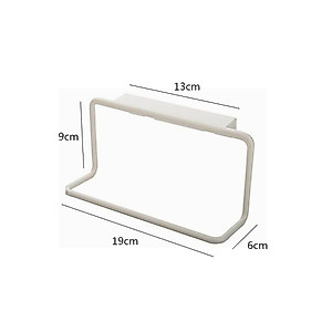 4 Pcs Plastic Over Kitchen Cabinet Towel Bar Rack, Hang on Inside or Outside of Doors, Storage and Organization for Hand and Dish Towels, Tea Towels