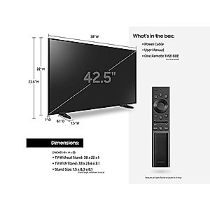 SAMSUNG QN43Q60AA 43" Class Ultra High Definition QLED 4K Smart TV with an Additional 1 Year Coverage by Epic Protect (2021)