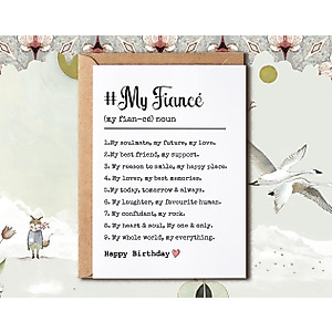 NTVShop Happy Birthday Card - My Fiancé Definition Card - Funny Birthday Card - Romantic Anniversary Card - Gift For Him Her