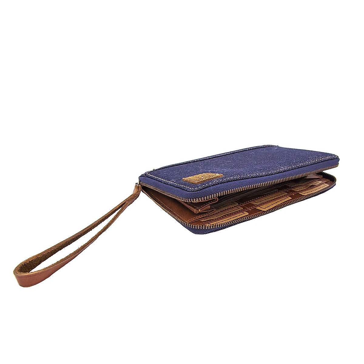 STS Ranchwear Women's Blue Bayou Collection Denim Zip Around BA Wallet Wristlet Clutch, One Size