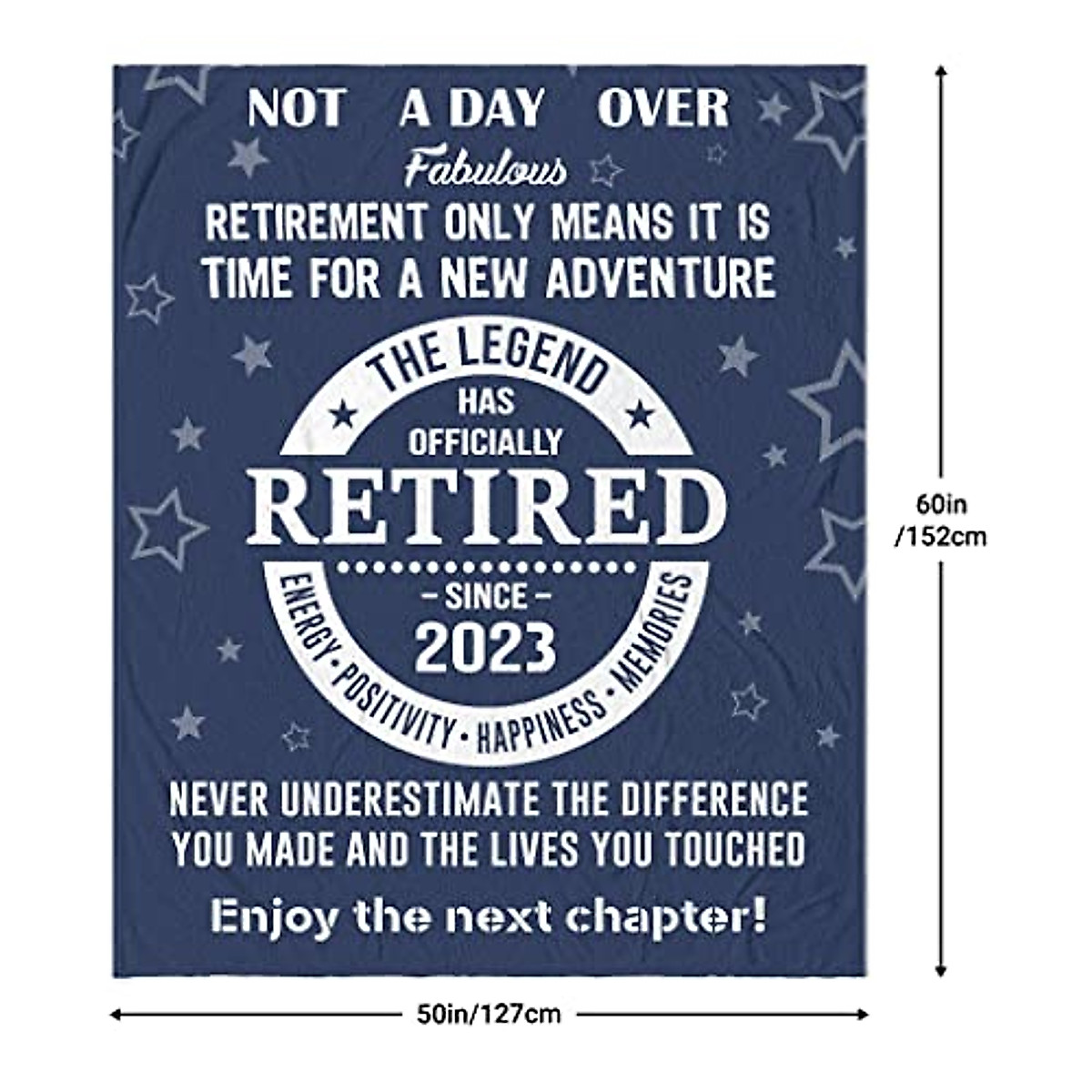 Julazy Retirement Gifts for Women Men 2023 - Female Mens Retirement Gifts Blanket 60"x50" - Best Retirement Gift Throw Blanket for Nurse, Police, Teacher, Coworker, Boss, Dad, Mom