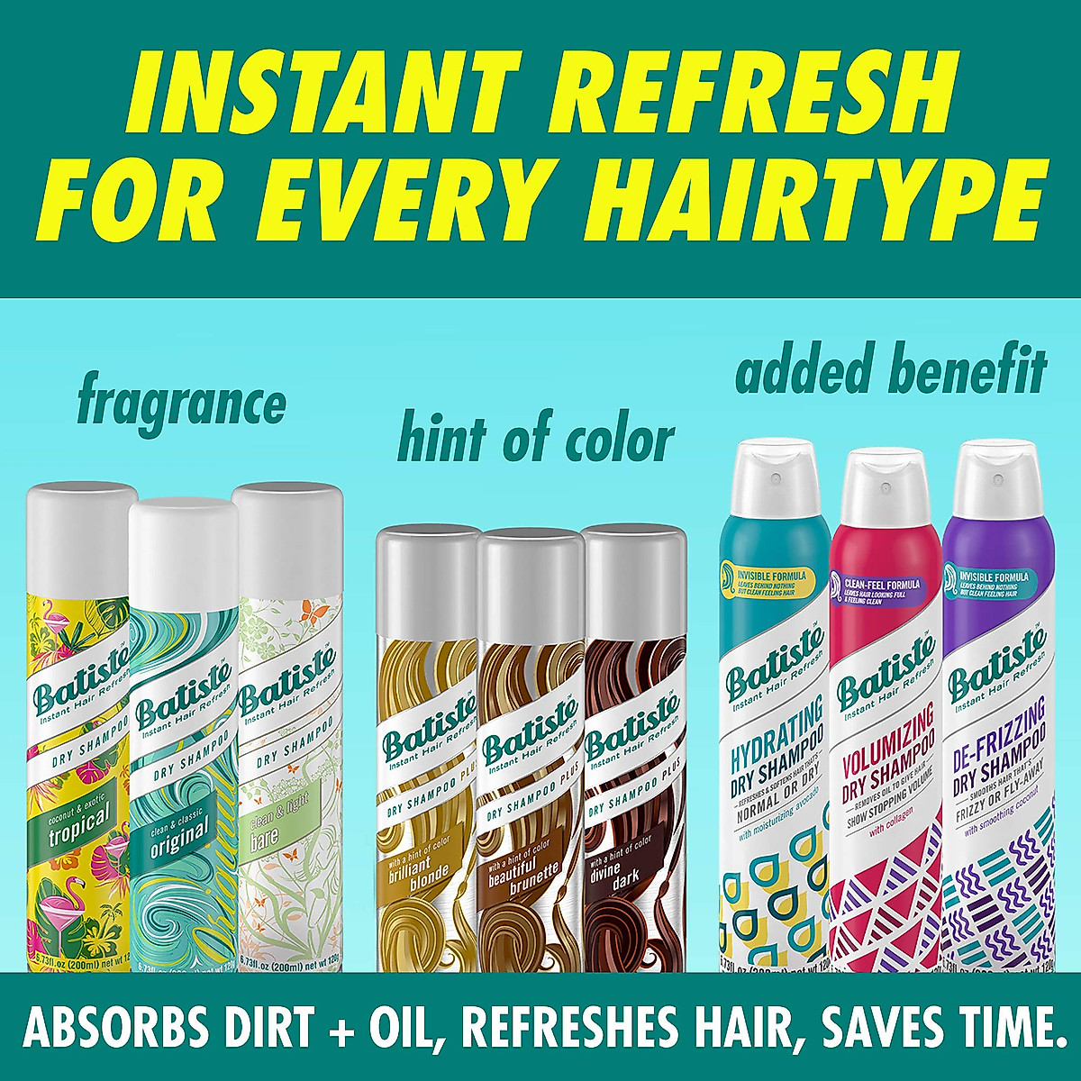 Batiste Dry Shampoo, Defrizzing, 6.73 fl. oz.