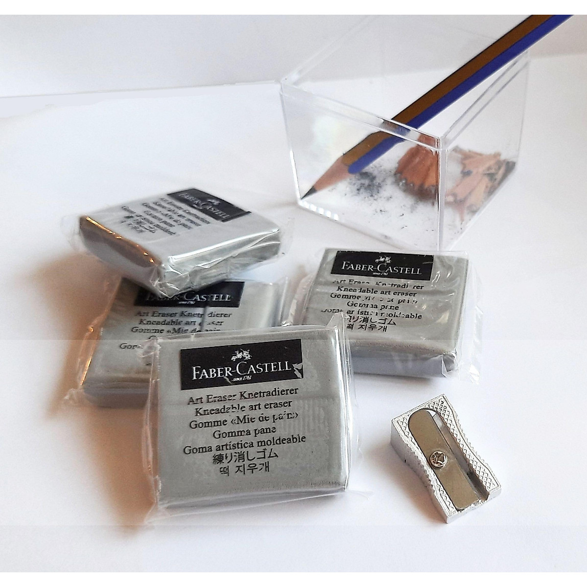 Faber- Castell Grey Kneaded Professional Artist Quality Erasers? Bulk Buy Quantity 4 Erasers Per Order