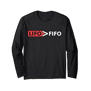 LIFO > FIFO Accountant Controller CPA Bookkeeper Funny Cute Long Sleeve T-Shirt