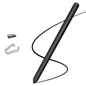 Galaxy S21 Ultra S Pen Replacement with Free Nibs for Samsung Galaxy S21 Ultra 5G Stylus S Pen + 5X Pen Tips/Nibs withoutBluetooth (Phantom Black)