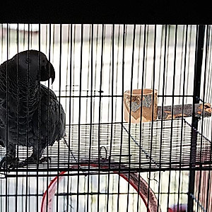 Happyyami 1 Pc Bird Food Bowl Bird cage Food Dish Birds Food Bowl Birds Feeding Dispenser Hamster Ladder Toy Bird Water Container Bird Feeding Dish Cups Pigeon Rest Vertical Wood Stand