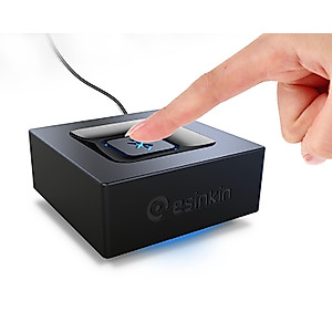 Esinkin Bluetooth Audio Adapter(Include AC to DC Power Adapter /3.5mm to RCA Audio Cable/USB to DC Charging Cord) + RCA to 3.5mm Adapter Audio Cable -5 Feet