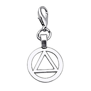 FEELMEM AA Recovery Jewelry AA Sobriety Charm Zipper Pull Alcoholics Anonymous Gifts Sober Sobriety Charm Sobriety Gifts