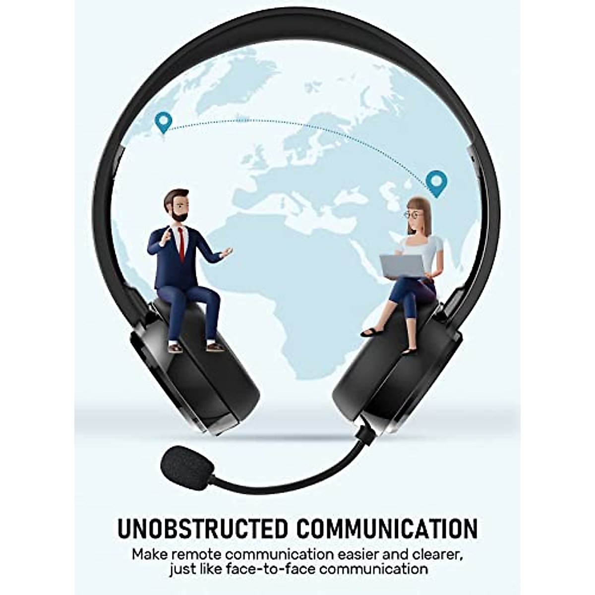 XAPROO USB Headset with Microphone for PC, 3.5mm Headset with Microphone for Laptop, Quality Computer Headset with Mute/Sidetone, USB Headphones with Microphone Noise Canceling for Zoom MS Teams