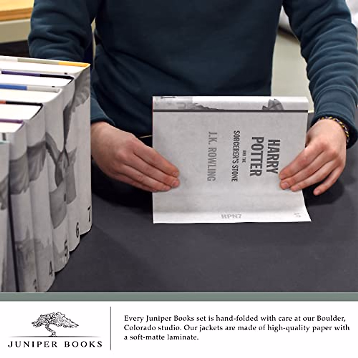 Juniper Books Harry Potter Castle and Owl Neutral Edition DUST Jackets ONLY | Custom Dust Jackets for Your 7-Volume Hardcover Harry Potter Book Set published by Scholastic | Books NOT Included