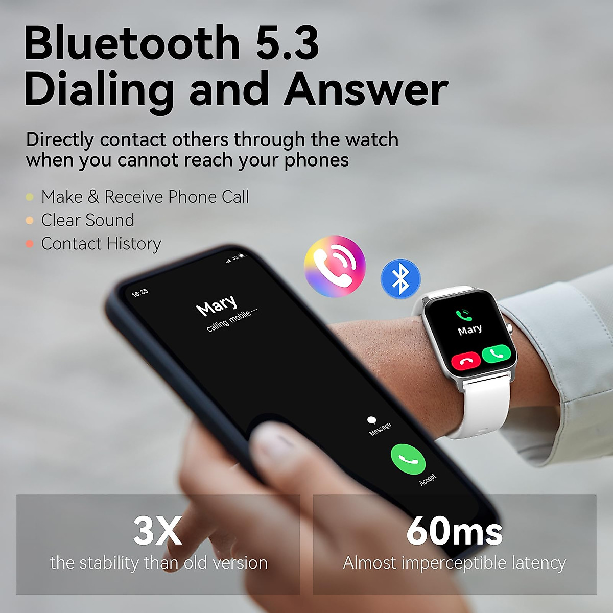 Gydom Smart Watches for Men Women, Alexa Built-in, Answer/Make Calls, 1.8" Touch Screen Fitness Activity Tracker, IP68 Waterproof Heart Rate Sleep Monitor for iPhone Android Anniversary Birthday Gifts