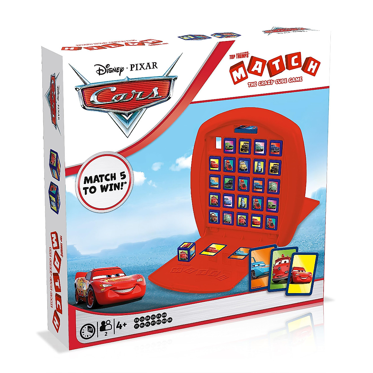 Top Trumps Match Game Pixar Cars - Family Board Games for Kids and Adults - Matching Game and Memory Game - Fun Two Player Kids Games - Memories and Learning, Board Games for Kids 4 and up