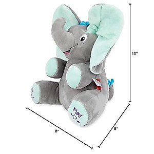 Nuby Peek a Boo Friends Animated Plush Toy with Music and Interactive Play, Baby Elephant