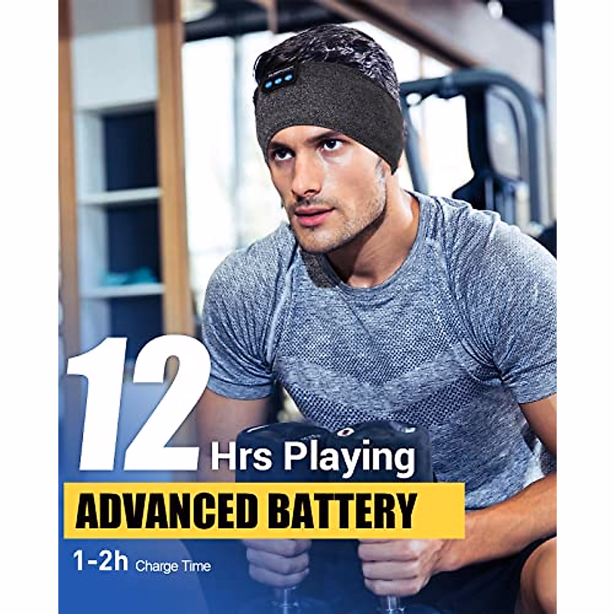 ASMRBAND Sleep Headphones, Cozy Wireless Headphone Headband,Noise Cancelling Headphones for Sleeping, Headphone Band Built in Speakers Perfect for Side Sleepers,Workout,Running,Yoga,Travel,Insomnia