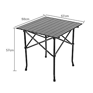 DOUBAO Portable Light Weight Aluminum Alloy Outdoor Folding Table for Camping Beach Backyards BBQ Party Tabletop
