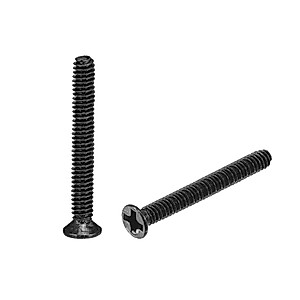 uxcell M2 x 20mm Phillips Screws Fastener Black for Laptop PC TV Fan Switch 500pcs