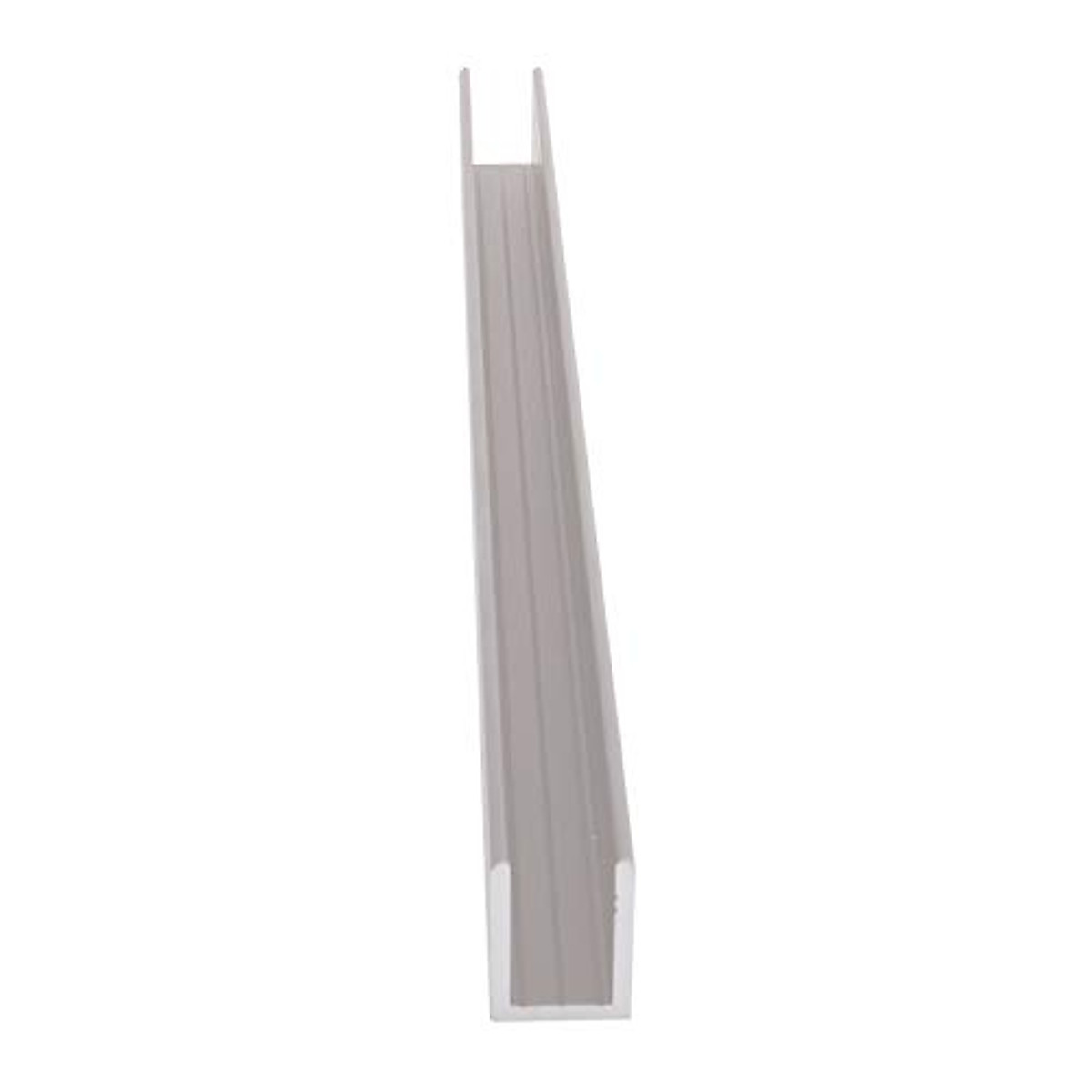 CRL Satin Nickel Frameless Shower Door Aluminum Deep U-Channel for 3/8" Thick Glass - 95 in long