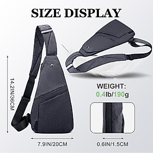 TOLOG Sling Bag Anti-Thief Crossbody Personal Pocket Bag Lightweight Chest Shoulder Backpack for Travel Hiking (Dark Grey)