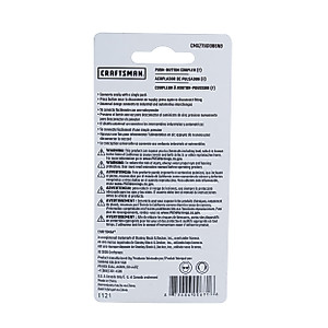 CRAFTSMAN Push Button Coupler, Female, 1/4-in NPT Industrial and Automotive Plug Compatibile, Quick-Disconnect