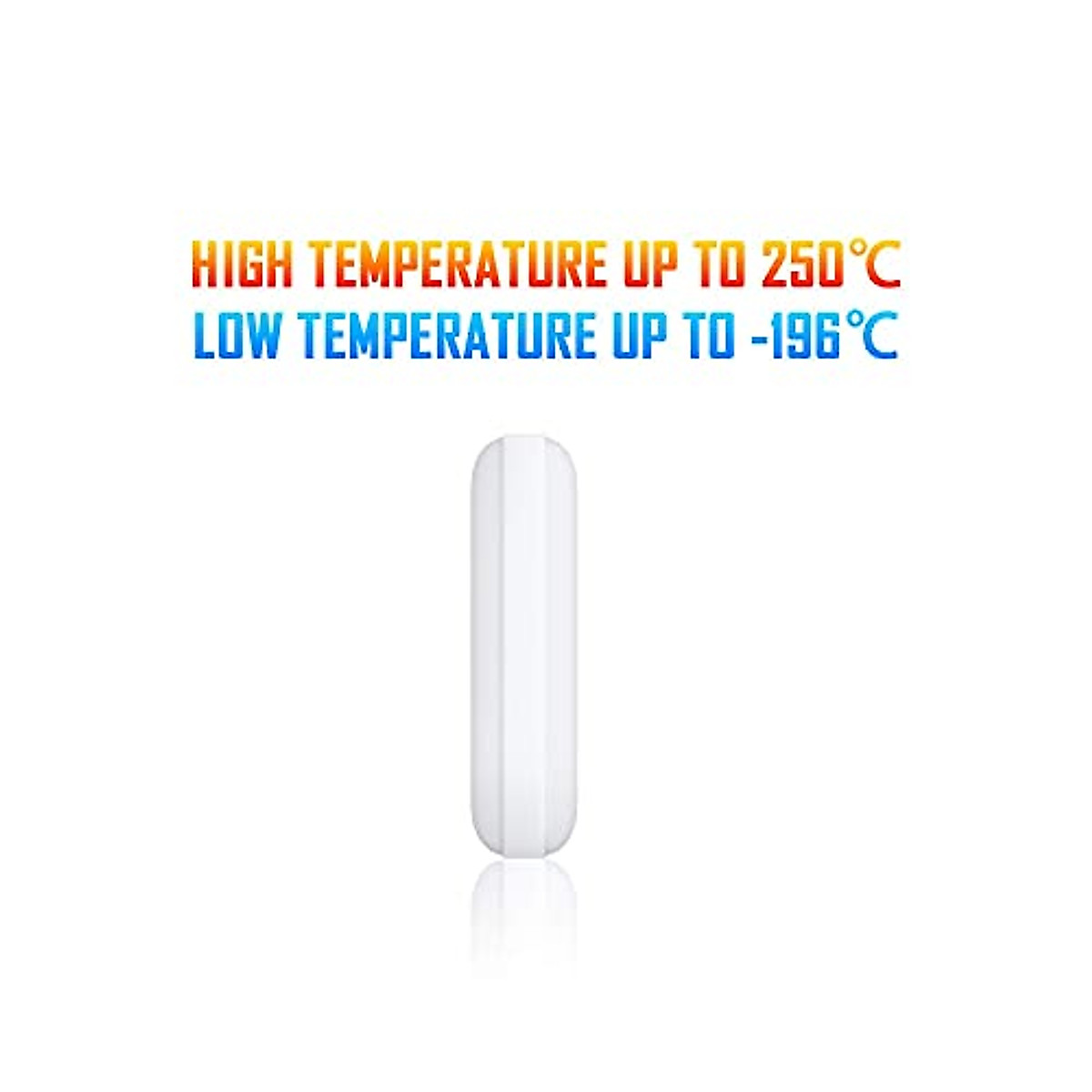 HaoDatong 25mm(0.98 inch) PTFE Magnetic Stirrer Mixer Stir Bar,White Color,Stir Rod Magnetic,Laboratory Bar,Stir Plate Magnet ,Stir Plate Bar,10 Pcs Set