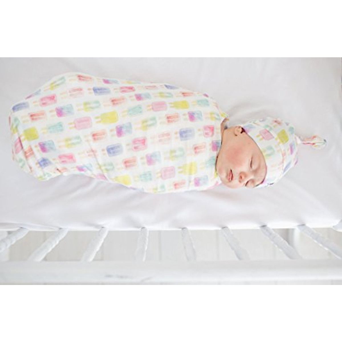 Large Premium Knit Baby Swaddle Receiving Blanket "Summer" by Copper Pearl