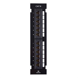 Cable Matters UL Listed Mini 12-Port Vertical Patch Panel with 89D Bracket